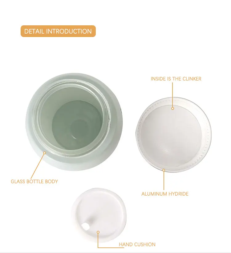 Empty Double Wall Essence Emulsion Jar Orange 50g Cosmetic Cream ...