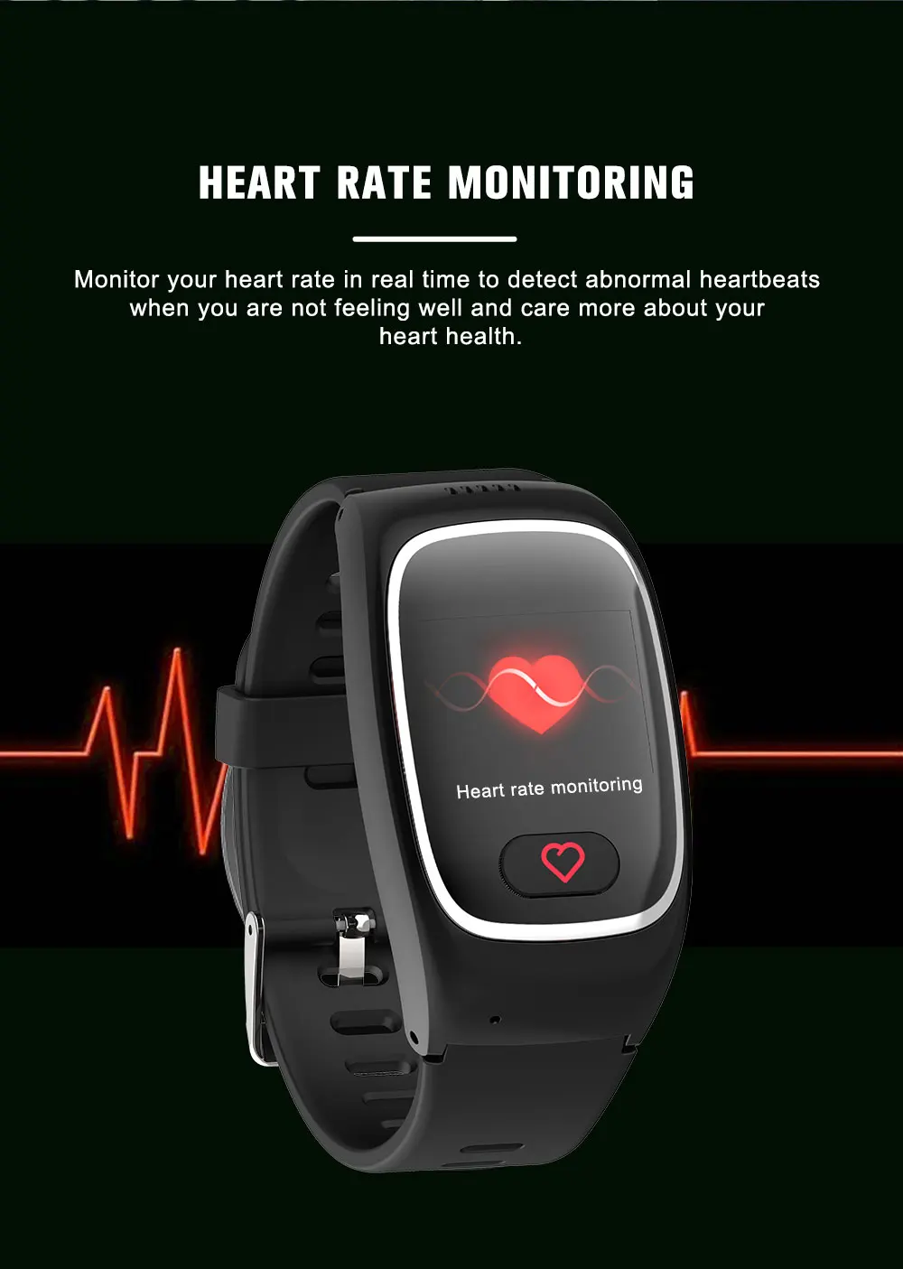 NH66 SOS GPS Elderly Smart Wrist Watch - Fall Detection