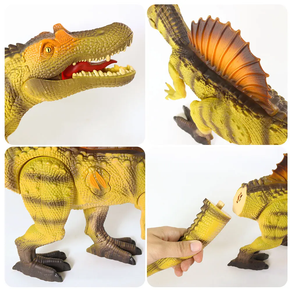 Movable Jar and Arm Spinosaurus Model Plastic Electric Dinosaur Toy ...