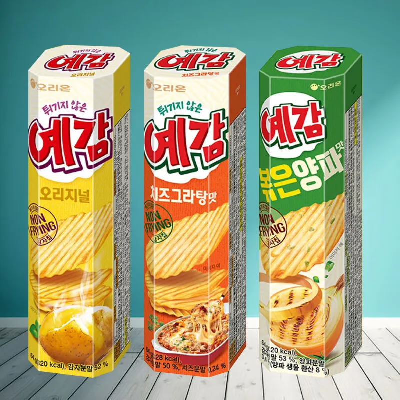 Korean Orion Potato Chips 64g Charcoal Grilled Wavy Potato Chips Non ...