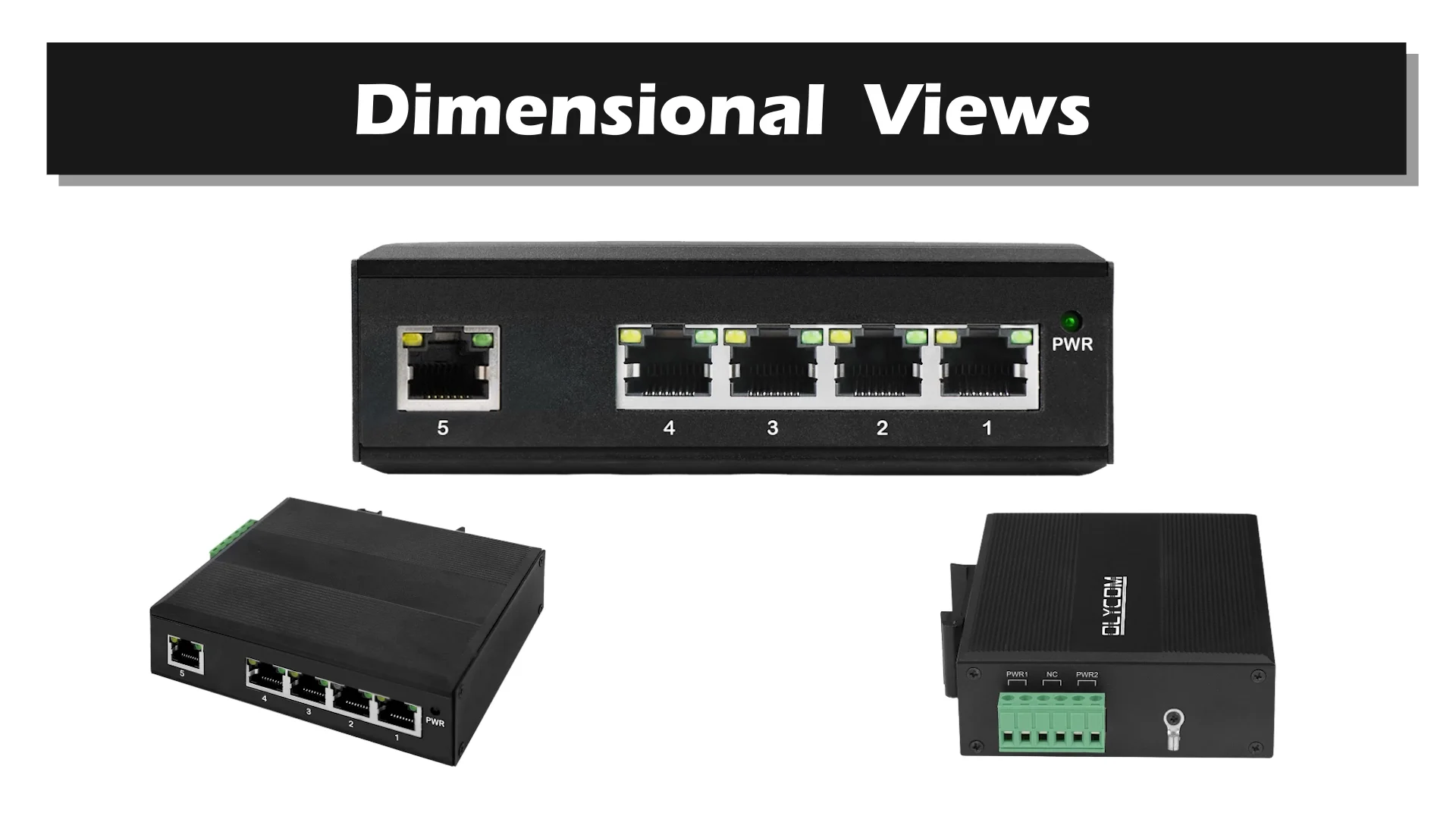 Industrial Grade 5 Port 100/1000mbps Gigabit Network Switch - Buy ...