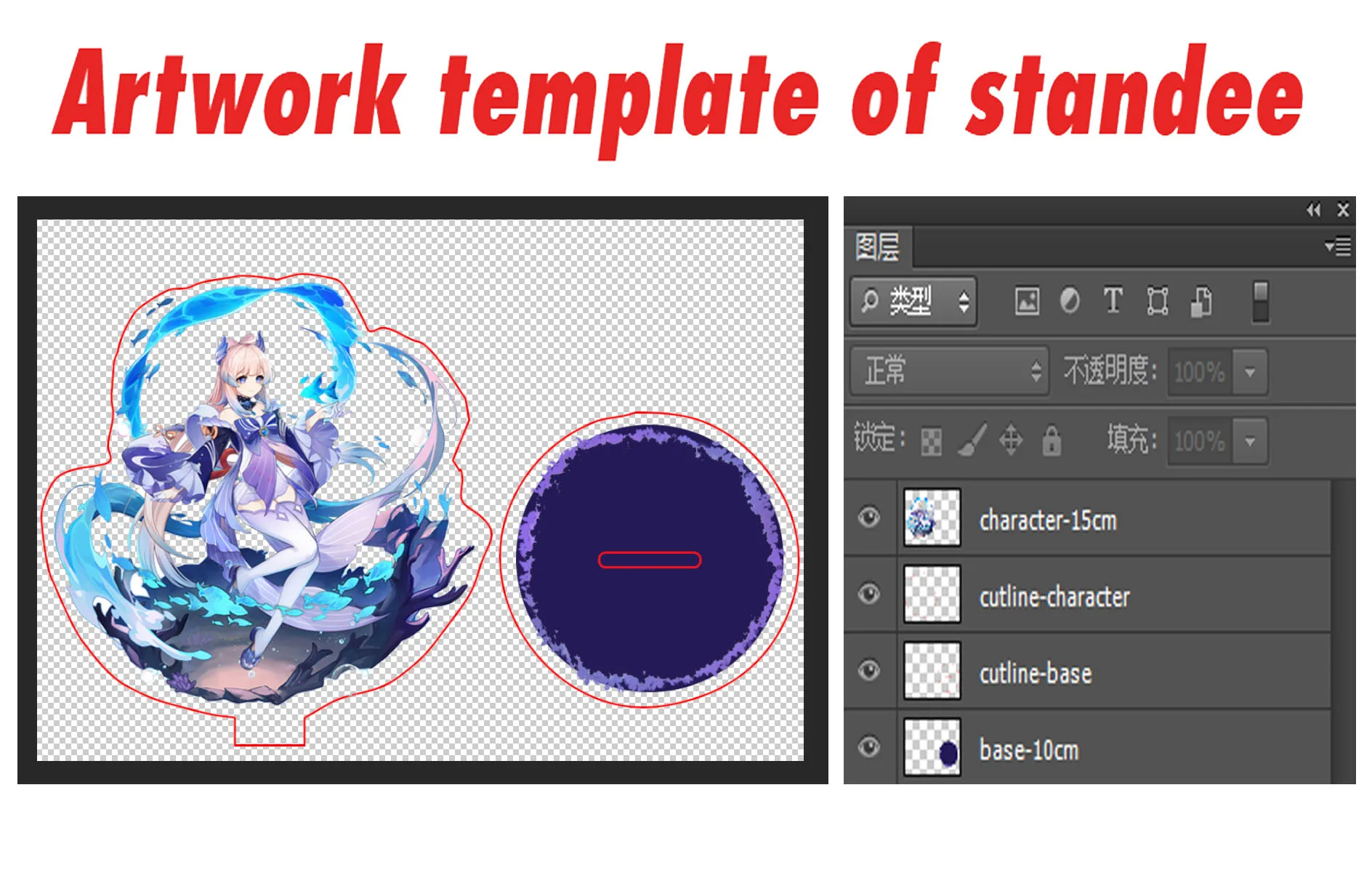 Kuien Custom Cute Anime Standee - 6mm Thick Acrylic Block