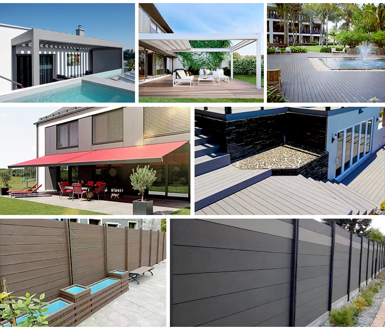 Environmental Friendly Fireproof Composite Wpc Gate Fence Garden Wpc ...