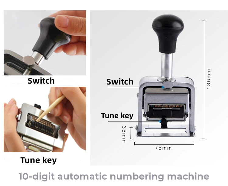 Dejul Automatic Number Printing Machine - Heavy Duty Metal