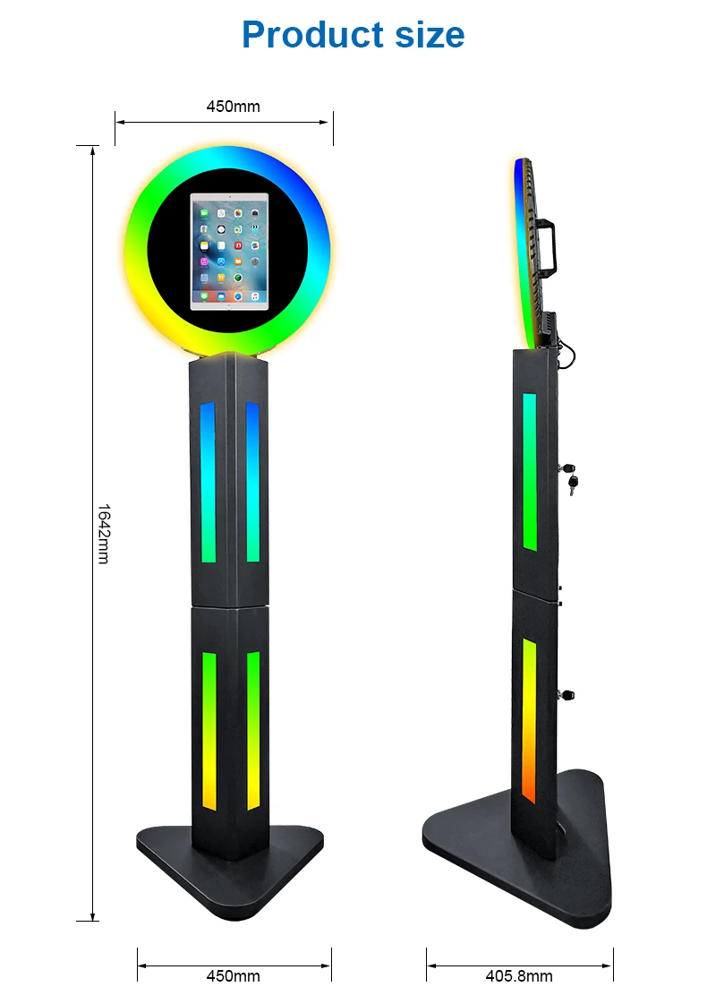 Portable Photo Booth With Phone Stand and Fill Light Removable Buckles ...