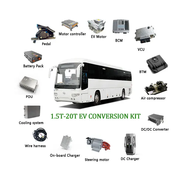 120kw electric motor electric bus powertrain system electric hybrid ...