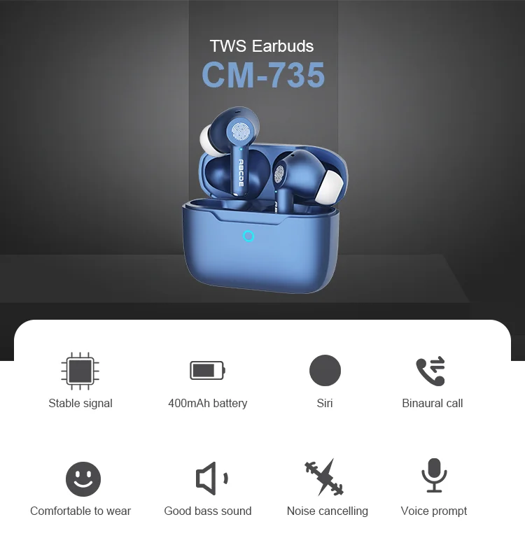 AI TWS Best Sell Noise Cancelling air Buds Bluetoothes Headset ANC In ...