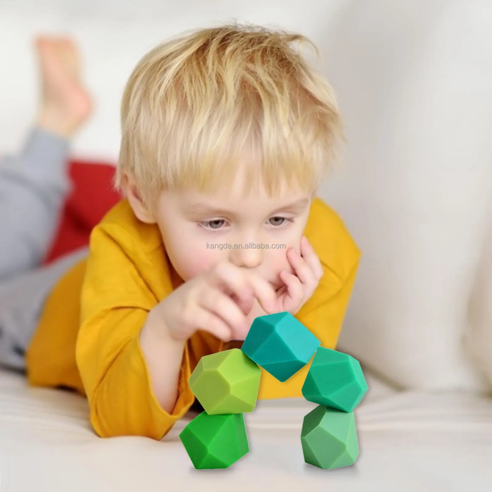 Silicone Stacking Stones Rocks Building Blocks Montessori Toys ...