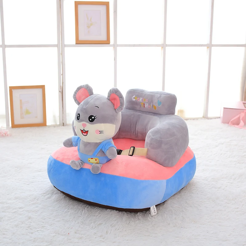 Cute Cartoon Lazy Sofa Plush Foldable Kids Sofa Backrest Armchair For ...