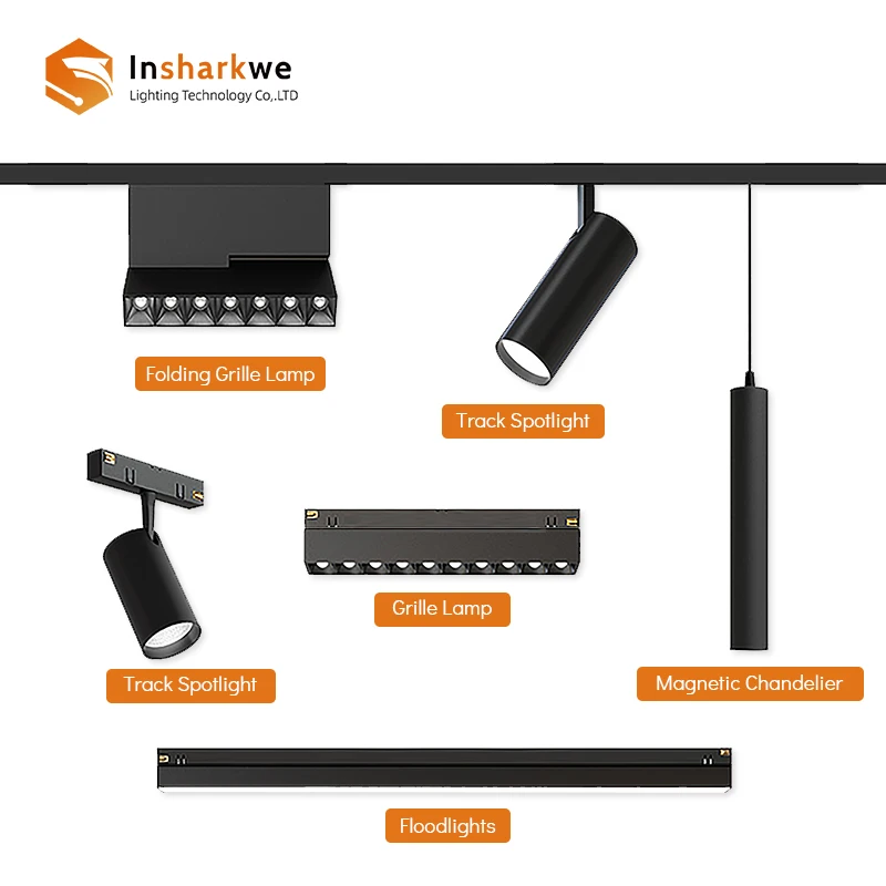 Insharkwe commercial magnetic System tracking light Ceiling Surface ...