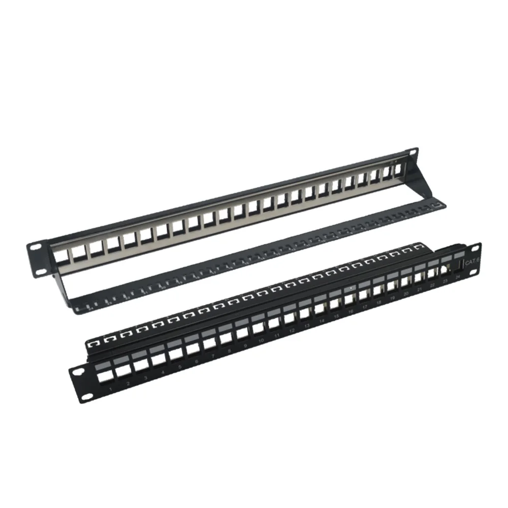 24 Port Cat6a STP Patch Panel - 19" 1U Rackmount Solution