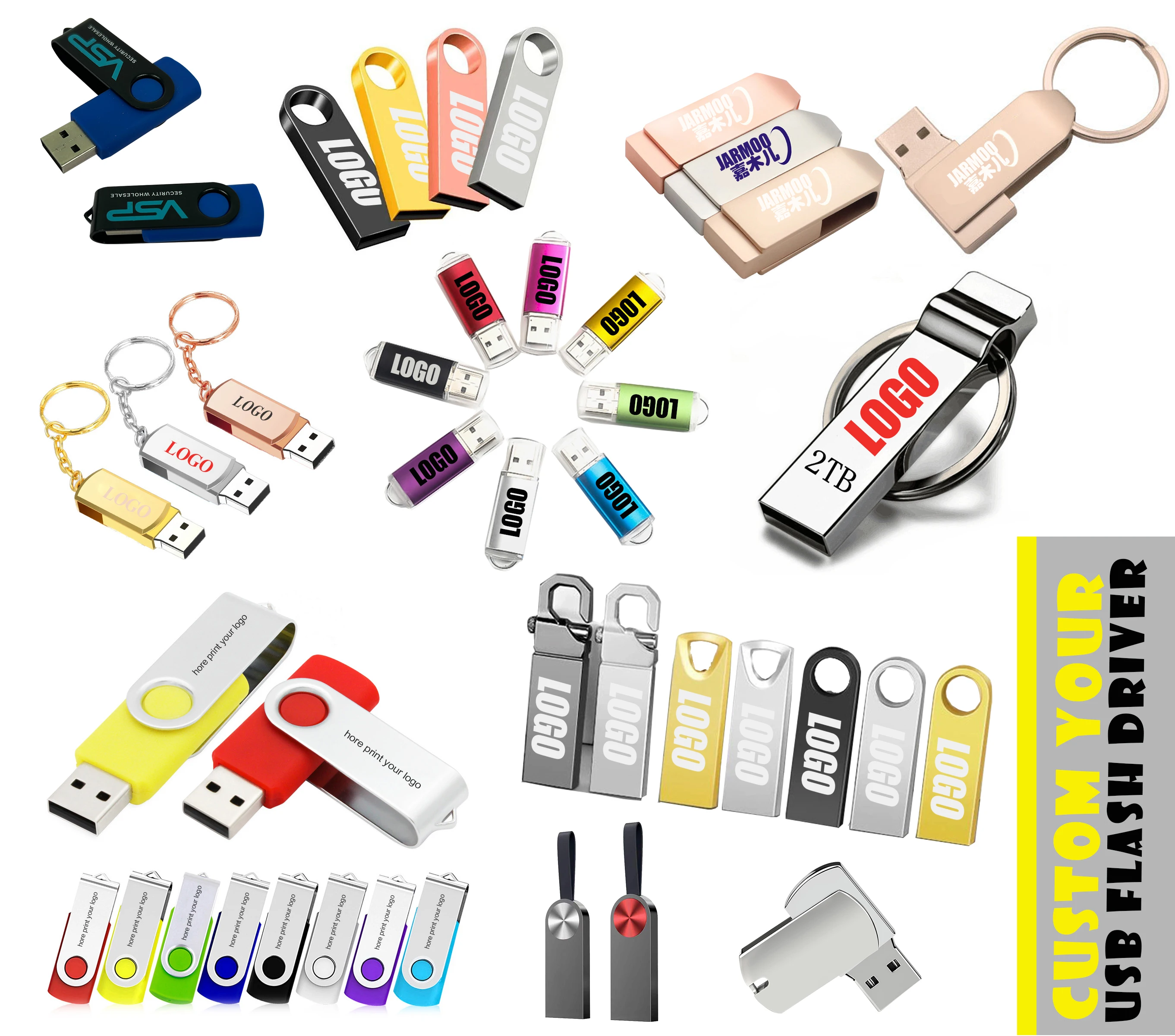 New High-Speed 2TB USB Flash Drive Custom Pendrive with USB 2.0 ...