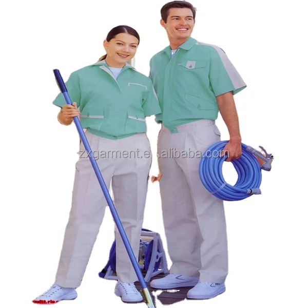 Design Custom Hotel Cleaner Uniforms Sets for Housekeeping