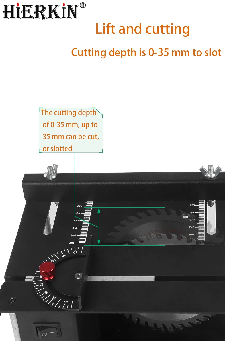 Mini Wood Cutting Machine - Bench Saw for DIY & Industry
