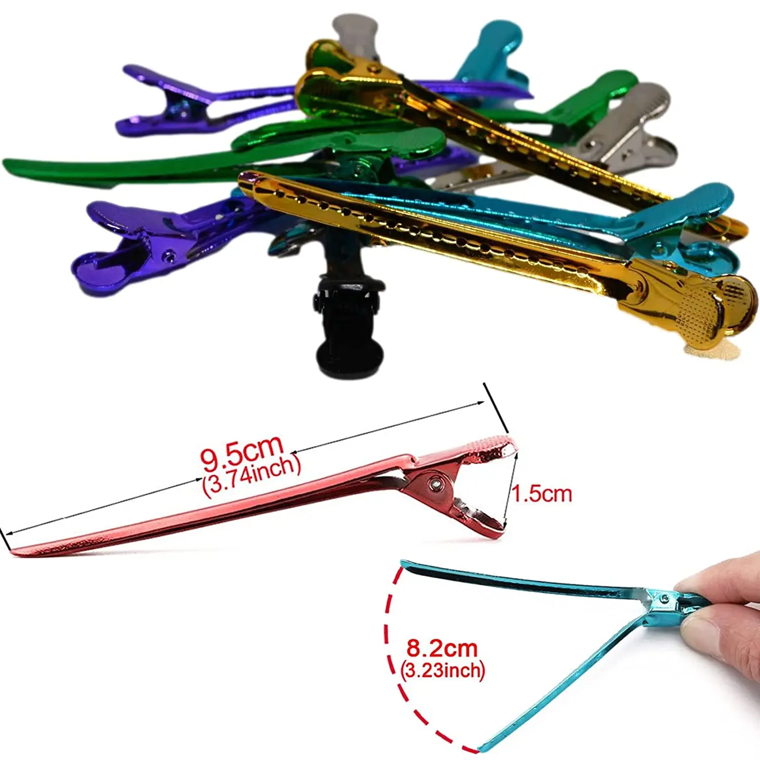 Customized Packaging Barber Duck Beak Alligator Hair Claw Clips Plastic ...