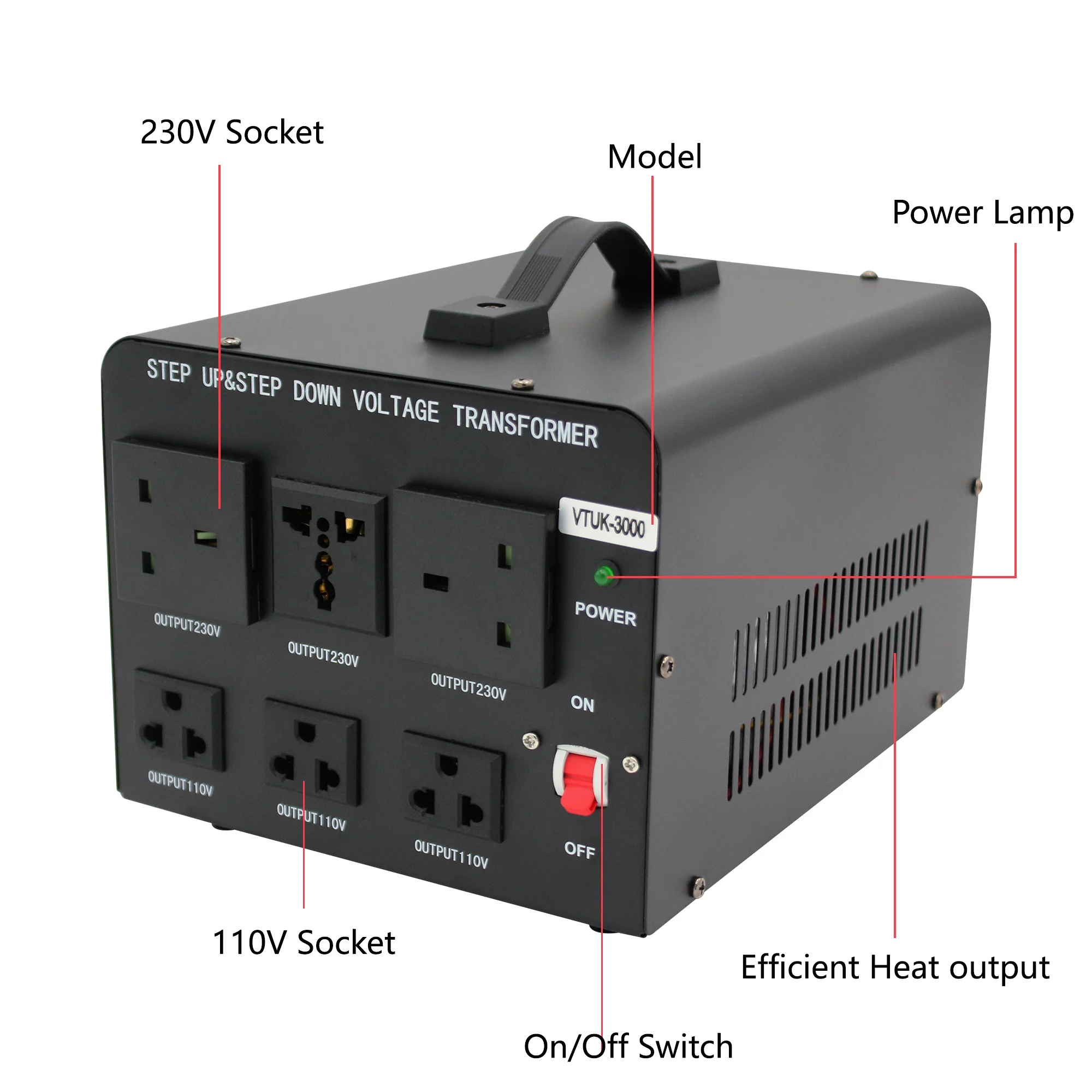 Home Use 3000 Watt 110v 220v AC Automatic Transformer Generator Voltage ...