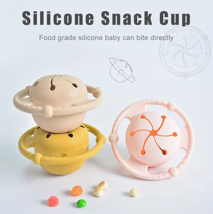 Ufo Shape Kid Snack Container Food Grade Silicone Cup Baby Children ...