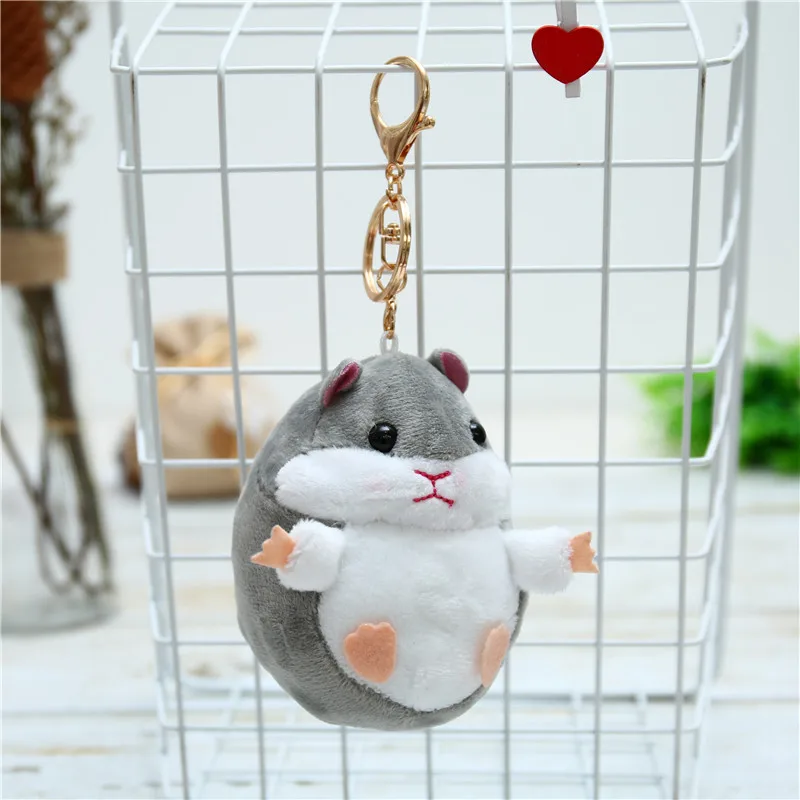 Cartoon Hamster Doll Keychains Cute Stuffed Toy Key Chain For Girls ...