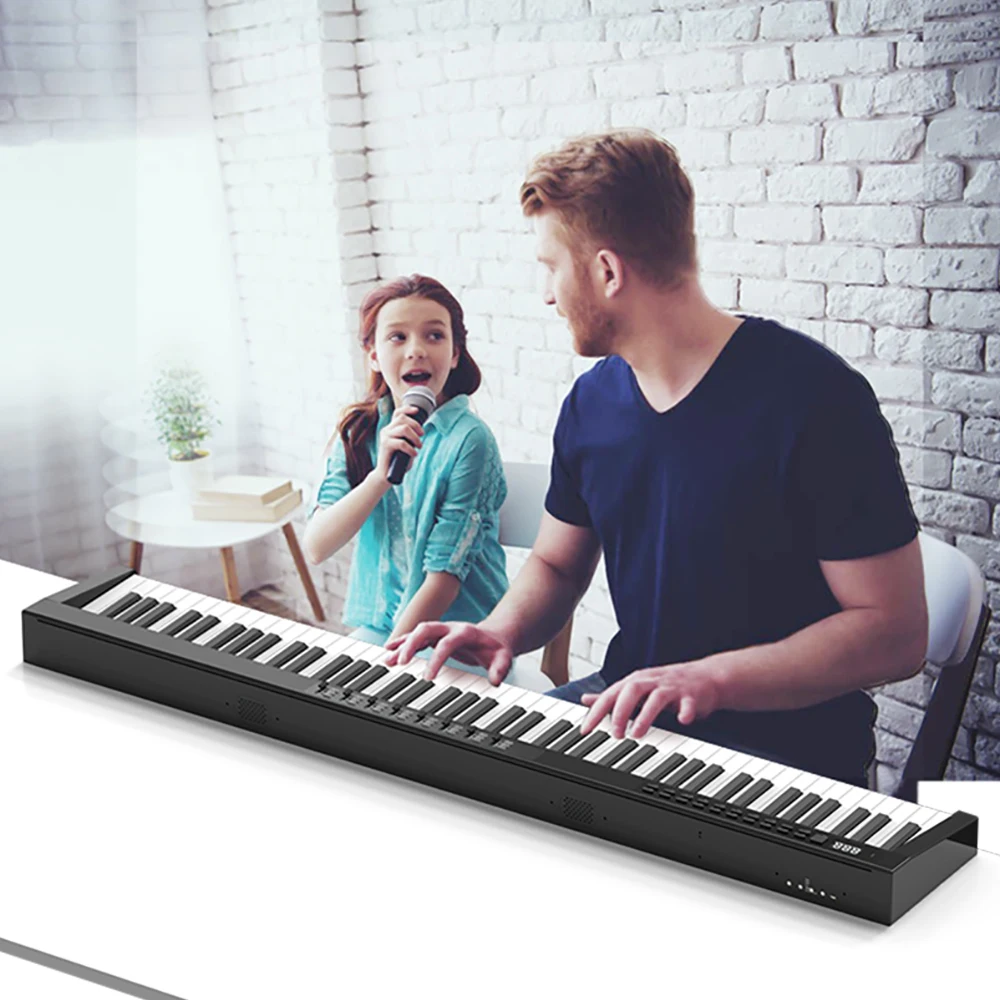 Mini Digital Piano with 88 Weighted Keys - Stylish & Versatile