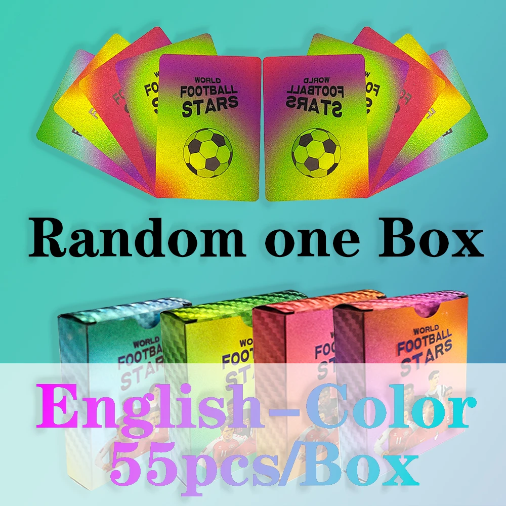 Wholesale 55 Cards/box Gold Foil Deck Box Panini World Soccer Football ...