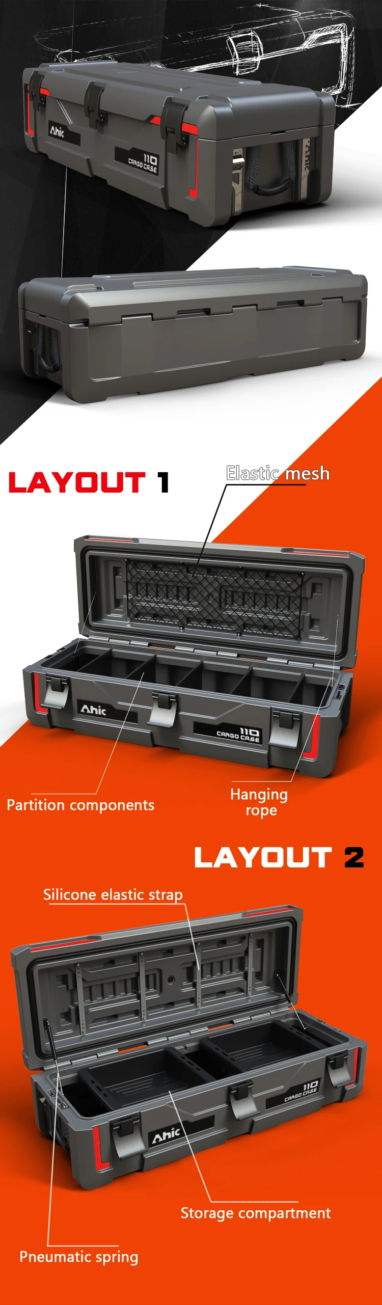 Custom Rolling Tool Box Storage Set - Portable & Durable