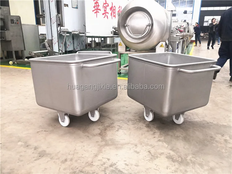 304 Stainless Steel Food Trolley 200l Meat Eurobin Food Skip Cart 100l ...