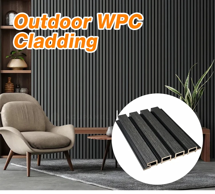 Wooden Cladding Interior Plastic Composite Fluted Covering Board ...