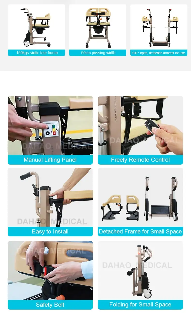 Home Electric Powered Medical Patient Nursing Wheelchair Transfer Lift ...