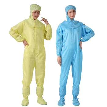 Reusable Antistatic Laboratory Cleanroom Coverall Esd Jumpsuit With ...