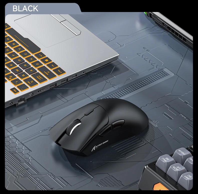 Attack Shark R1 Switchable Light 2.4g Bluetooth Wireless 6 Buttons 800 ...
