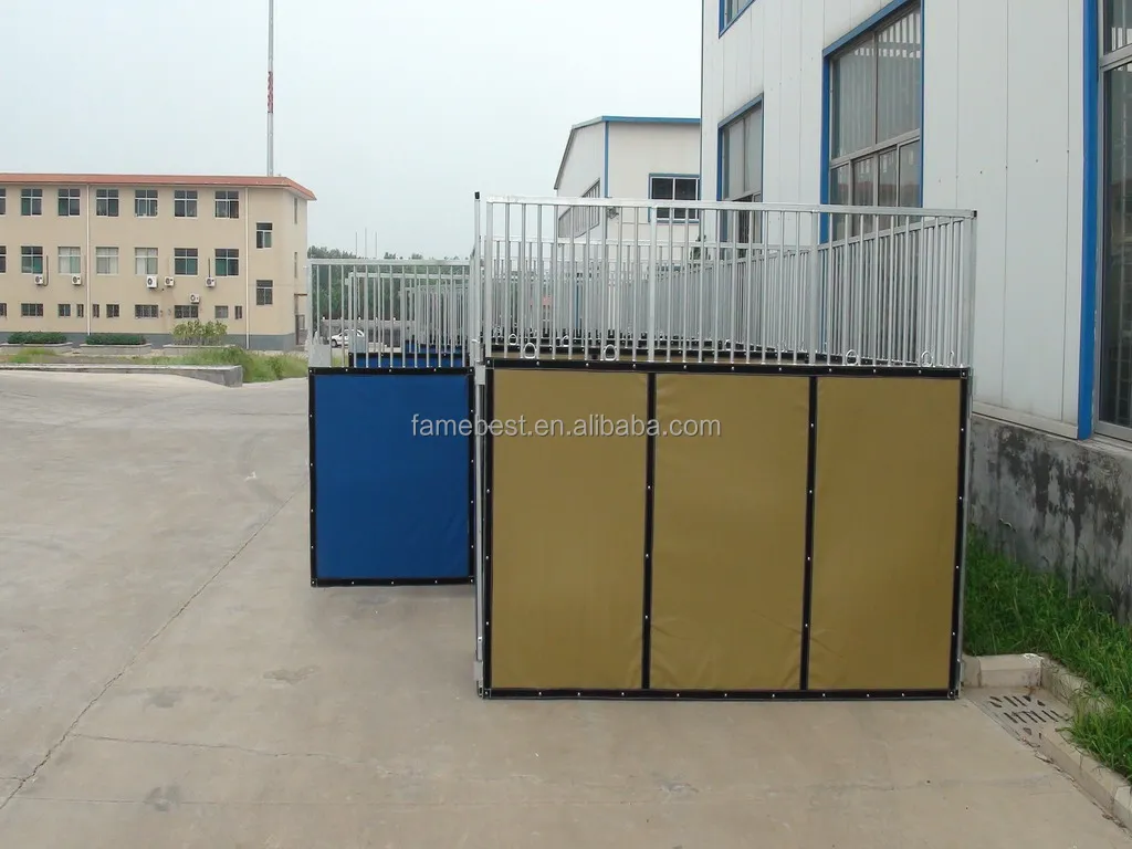 Portable Galvanized Metal Horse Stables House with Roof for Farms Horse ...