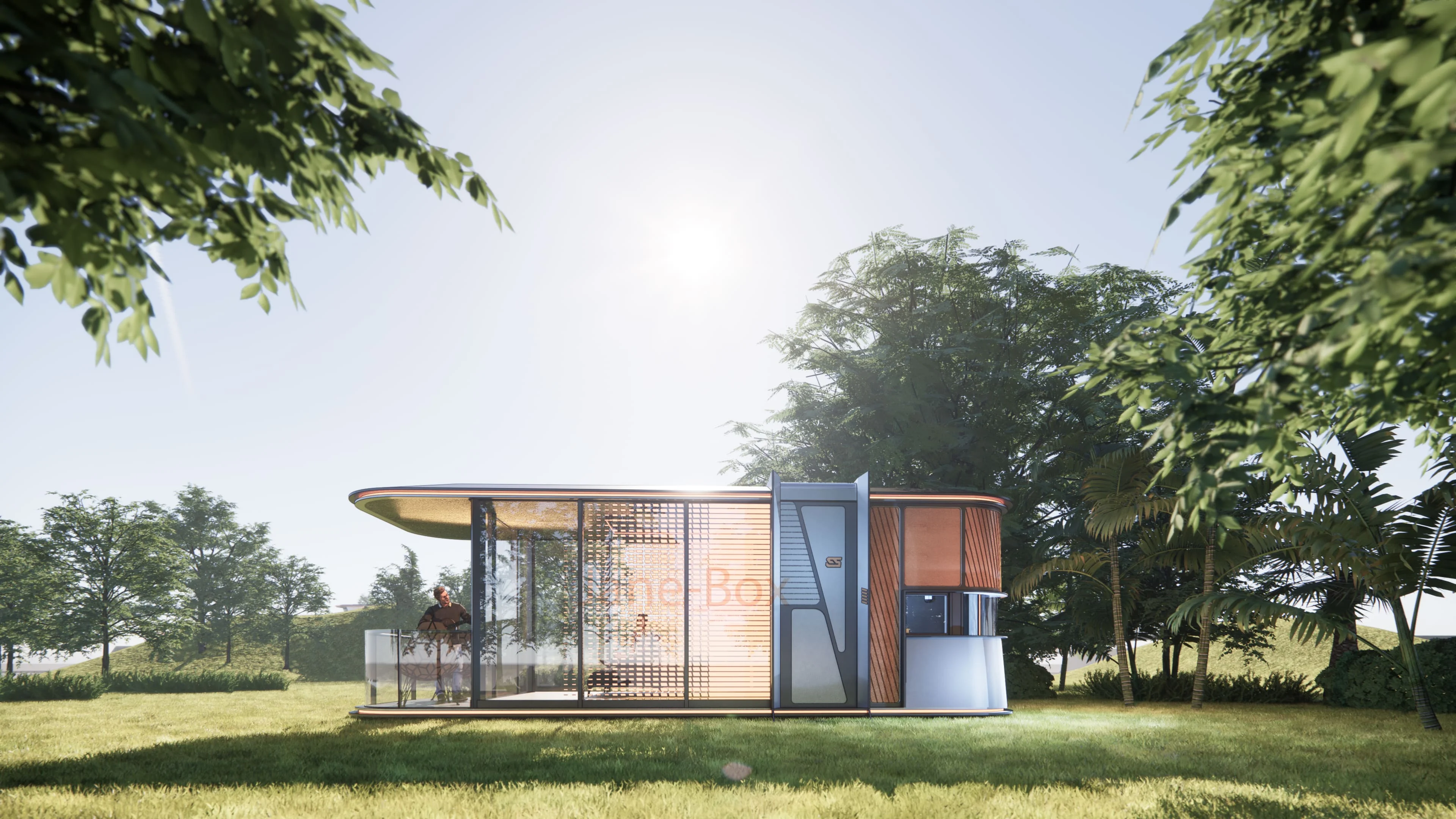 Cbyerpunk Prefabricated House Modular Building Reception Center Prefab ...