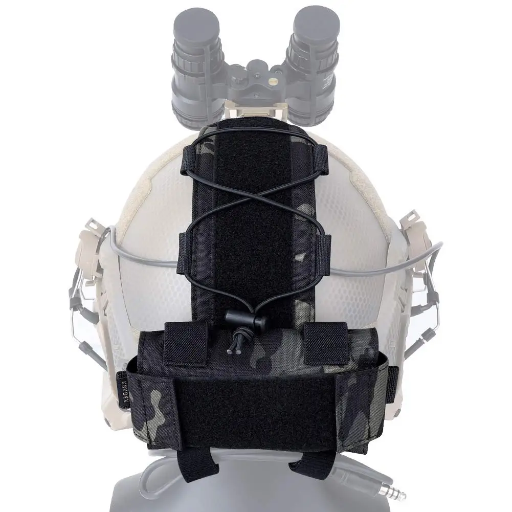 Hlx Tactical Helmet Cover With Battery Rear Pouch For Fast Helmet ...