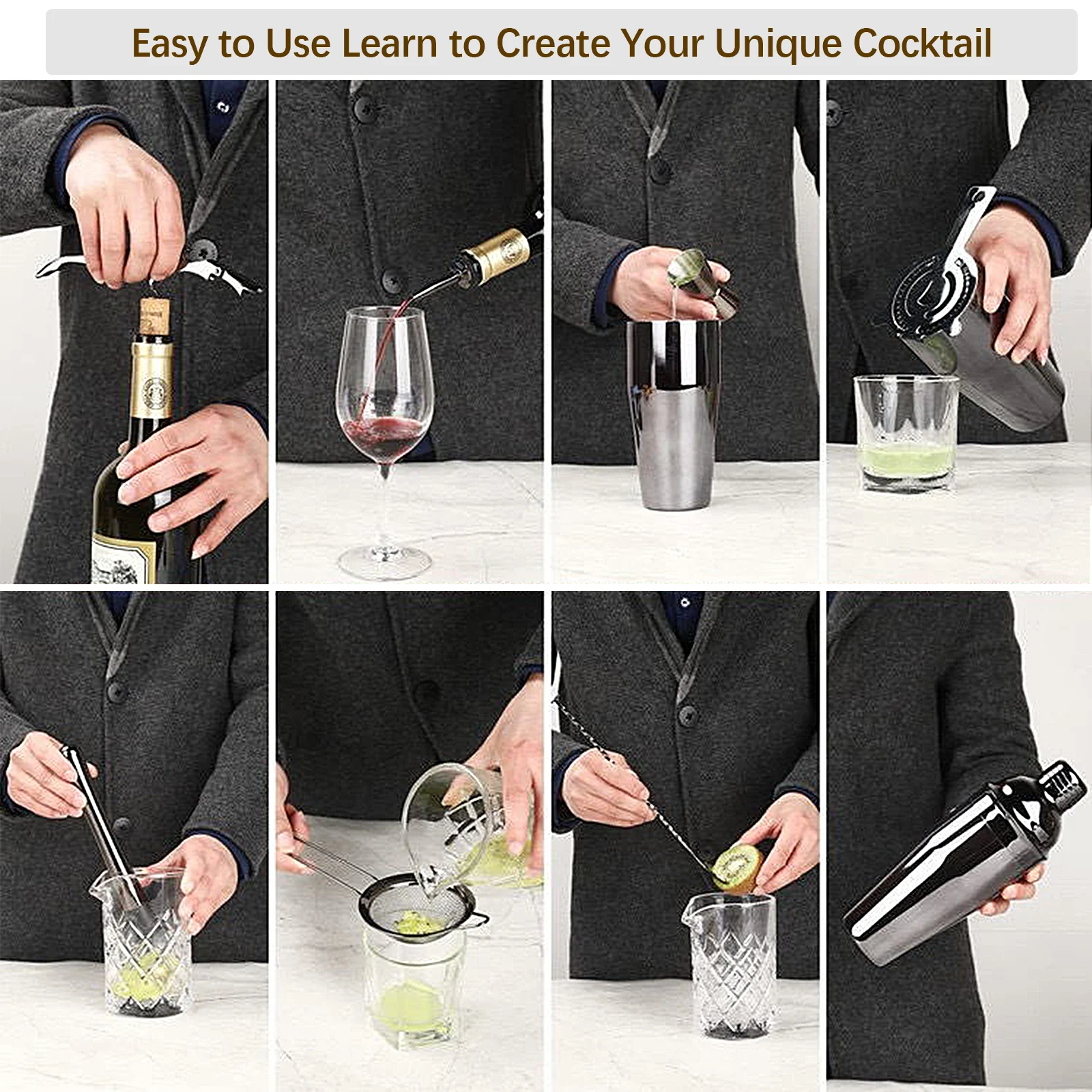 Forneed High Quality Stainless Steel Cocktail Design Personal Cocktail ...