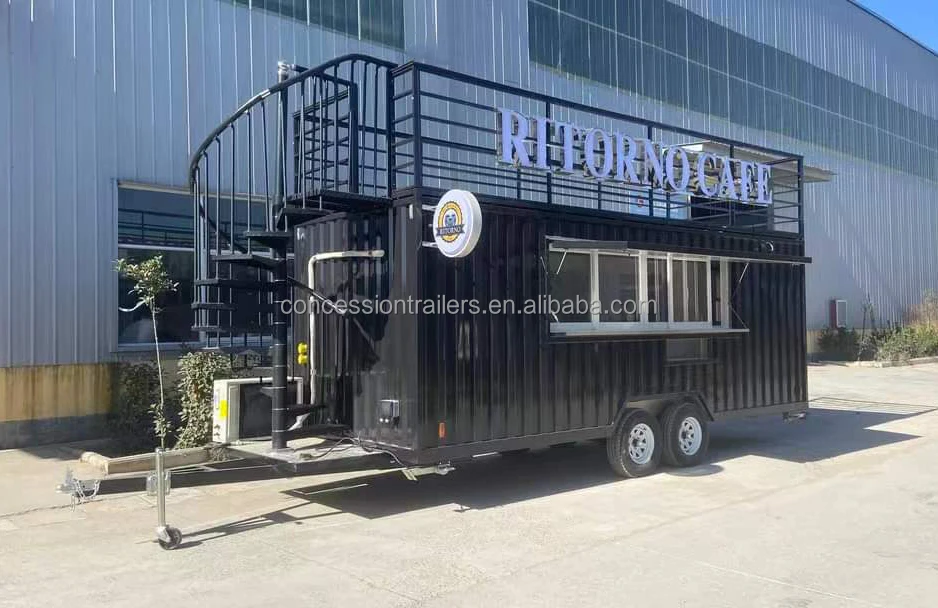 2 Story Food Truck Trailer - High Productivity & Quality