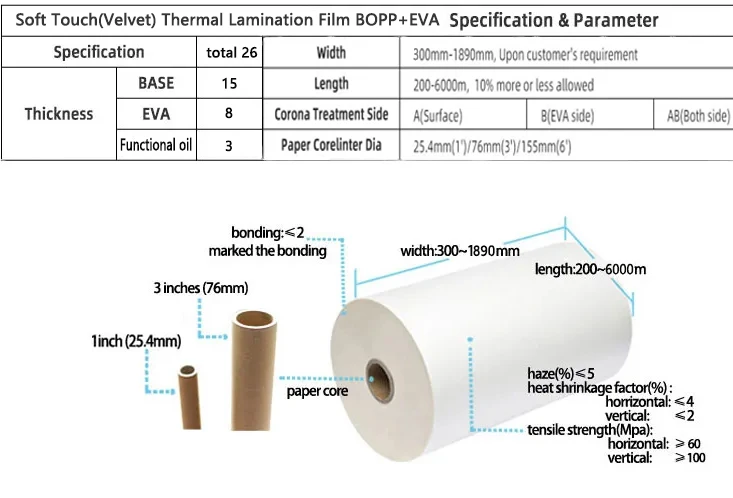 Custom Soft Touch (velvet) Thermal Lamination Film Bopp+eva - Buy ...
