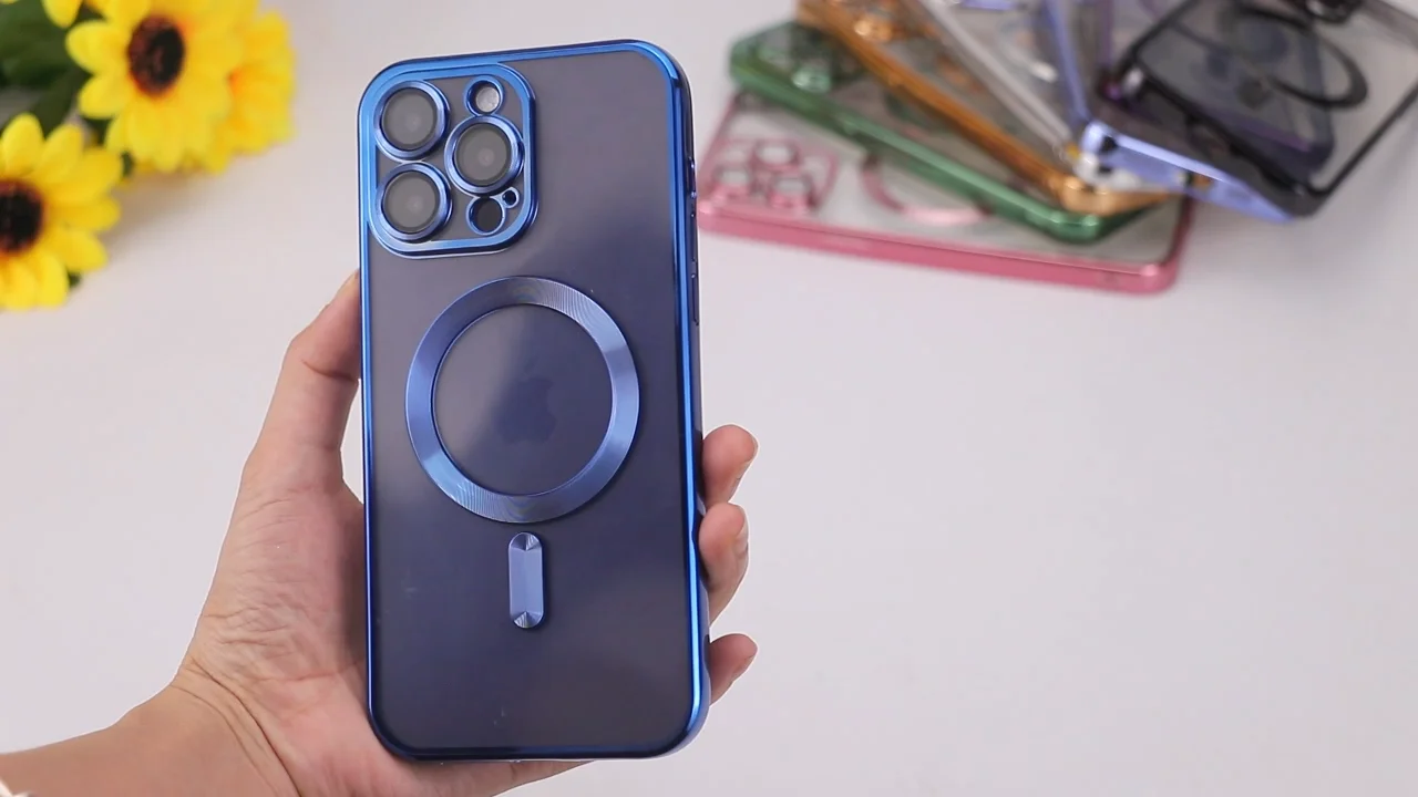 Electroplate Plated Wireless Charging Shockproof Back Cover Magnetic ...