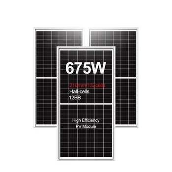 Amosolar Most Popular Half Cells 645w 650w 655w 660w 665w 670w 675w Chinese Solar Panels For ...