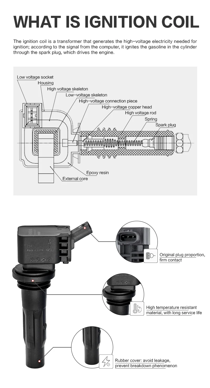 汽车备件汽车发动机总成点火线圈原始设备制造商10236893 F01R00A123发动机代码15E4E适用于MGZS HS MG EHS ...