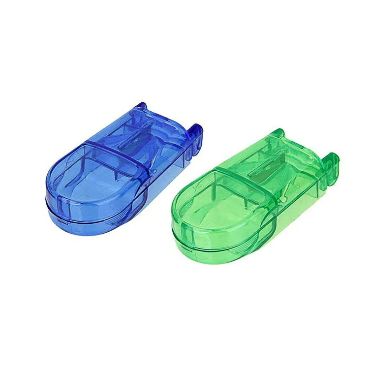 Portable Professional Plastic Pill Cutter Splitter Storage Compartment ...