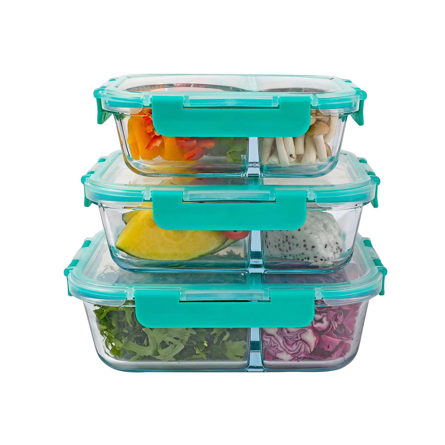 2 compartment food containers kitchen container storage box kitchen ...
