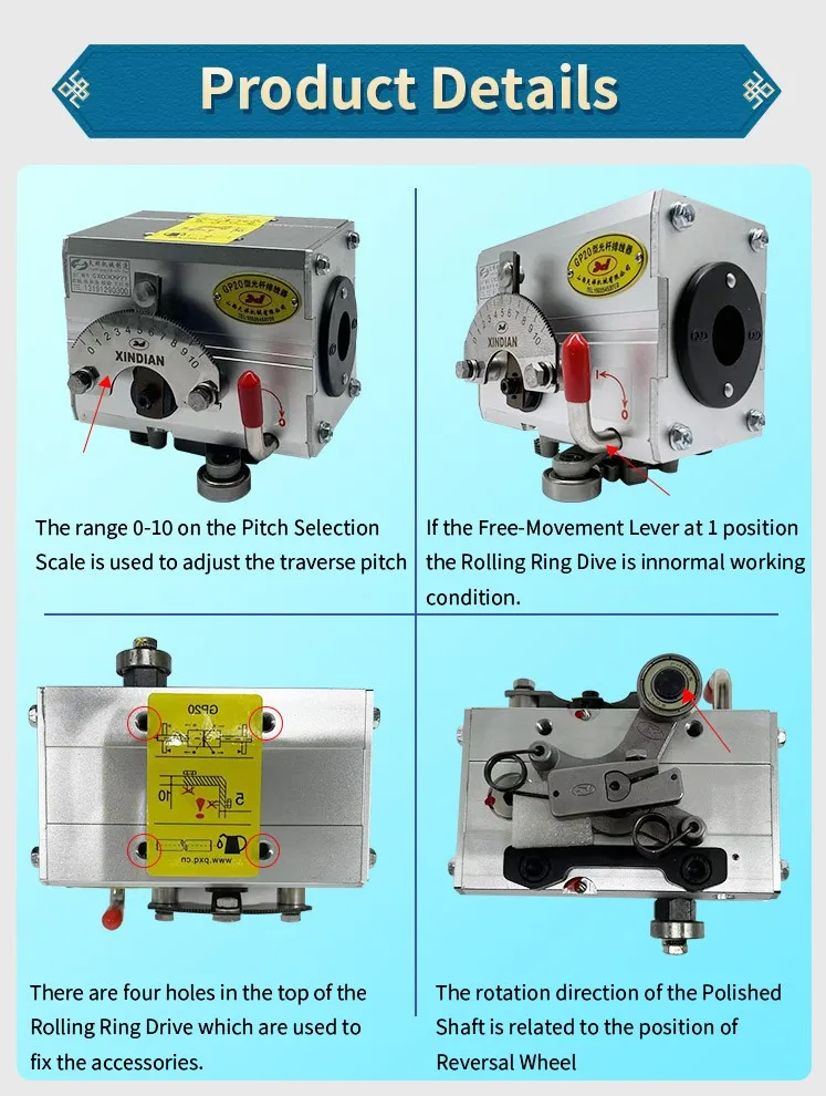 GP3-40 Traverse Units - Efficient Rolling Ring Drives