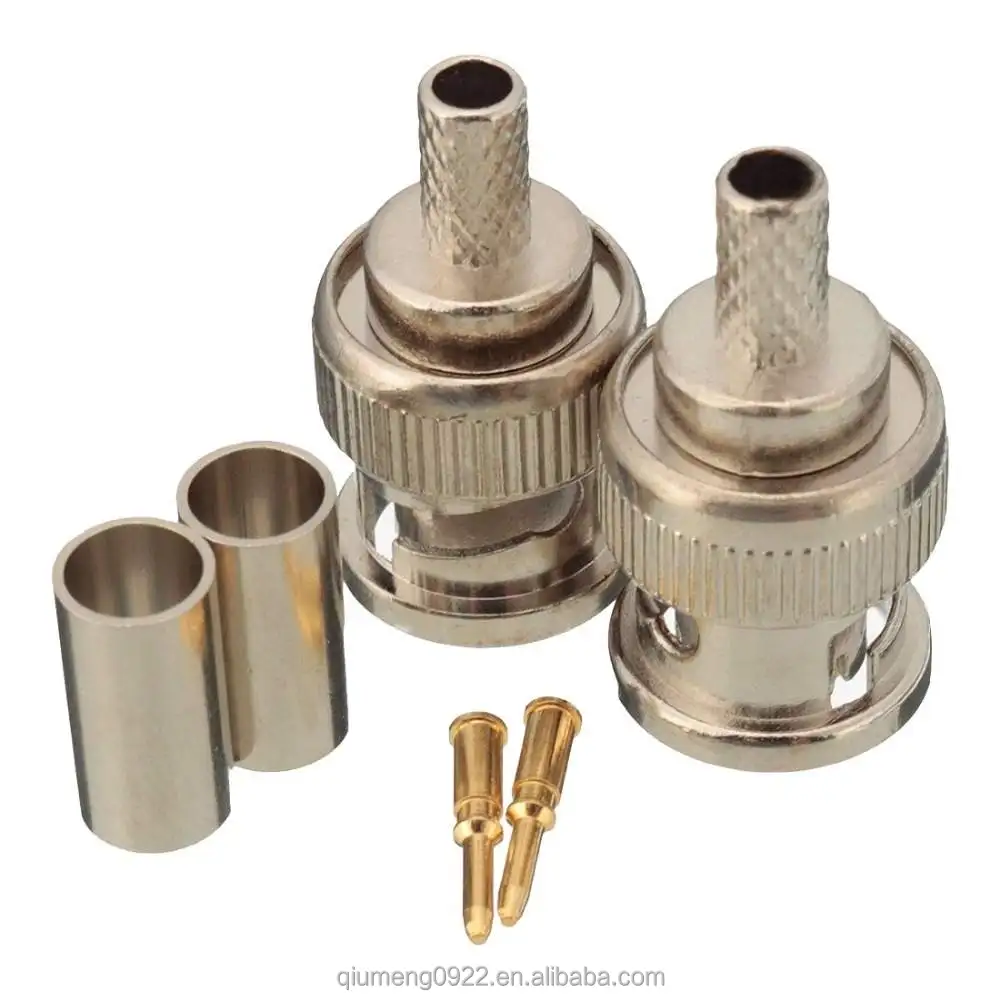 10-piece Male Plug Crimp Connector For Cctv Cameras Communication ...