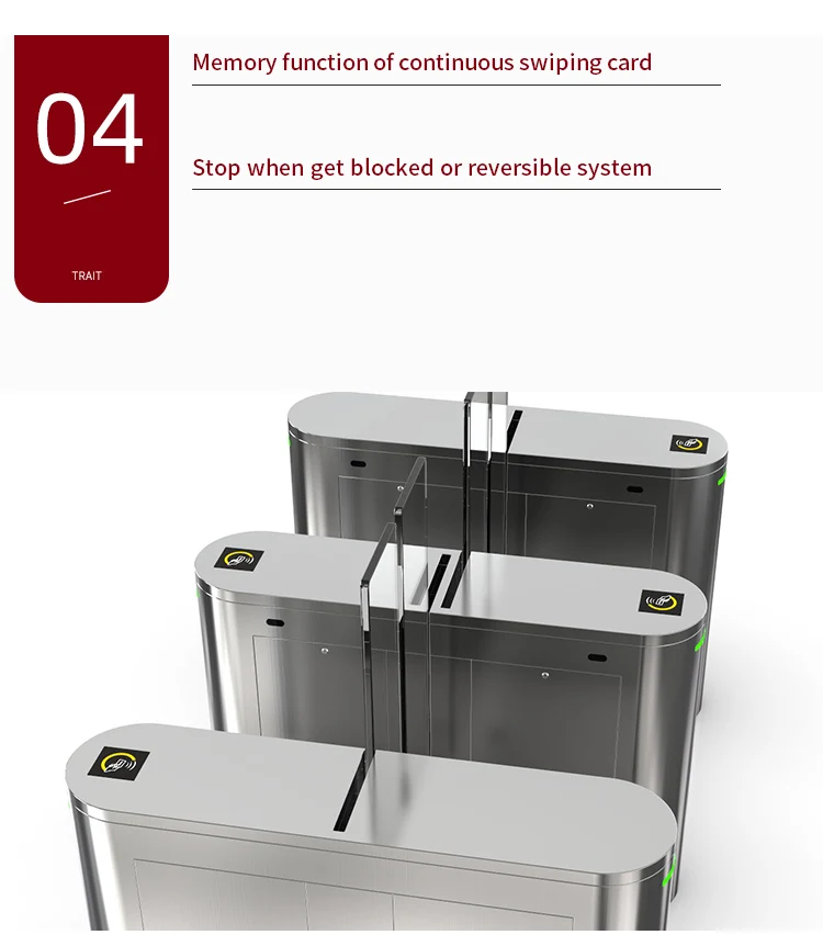 Speed Sliding Gate with QR Code & NFC Turnstile Barrier