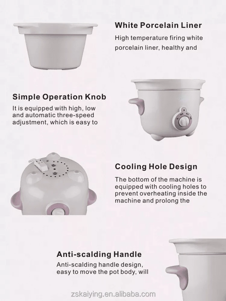 New Portable Cooking Appliances Anti Spill 1.0/1.5/2.0 L Slow Cooker ...