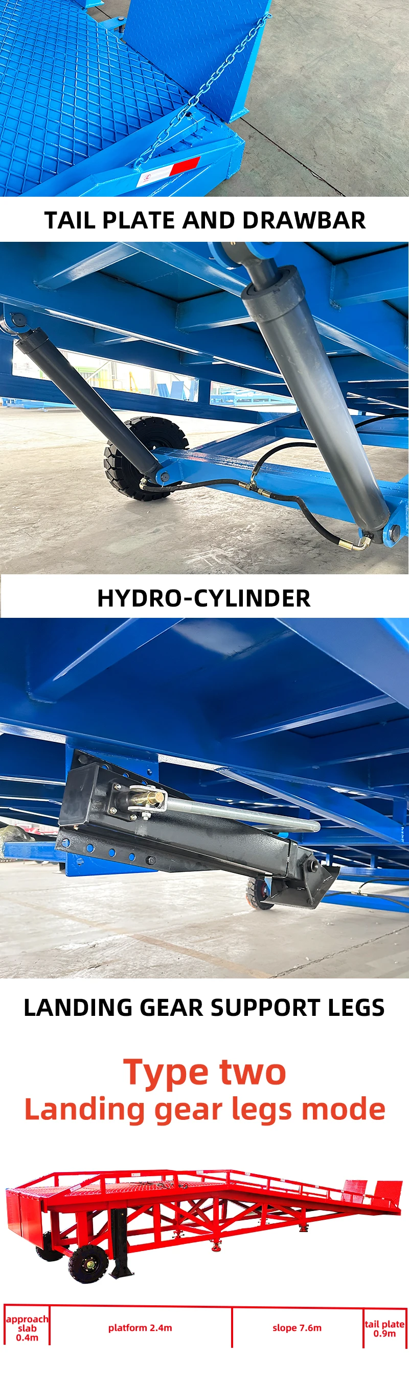 10ton Hydraulic Mobil Loading Dock Ramps Heavy Duty Portable Truck ...