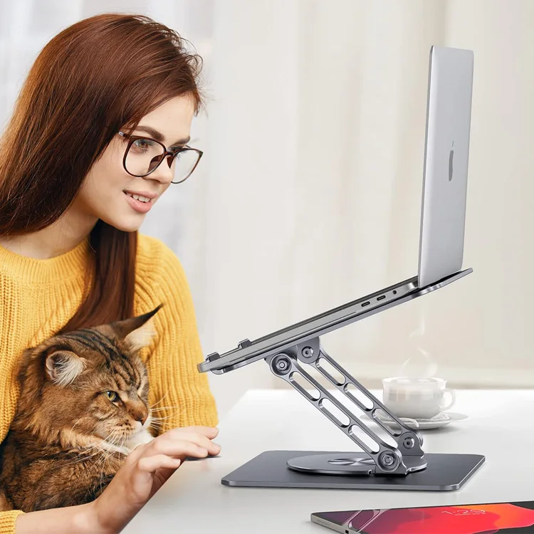 Great Roc Adjustable Laptop Stand With Rotation Base Aluminum Alloy ...