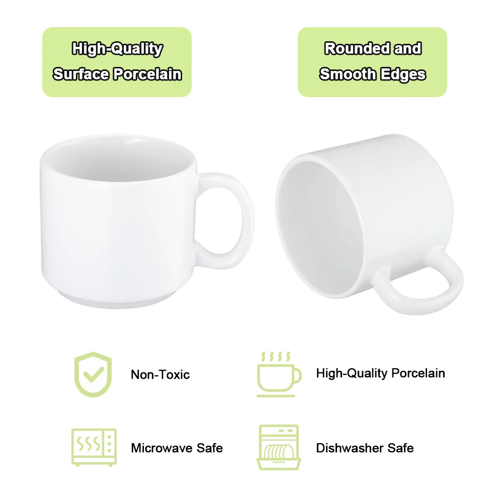 Stackable Cups for Sublimation - High Quality Coffee Mugs