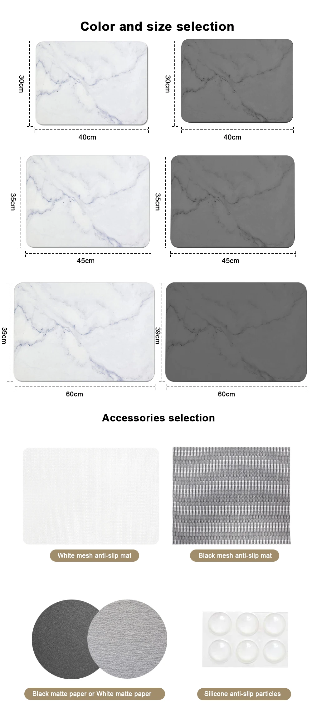 Wholesale White Dish Drying Matt Diatomite Stone Mat Drying Pad Stone ...