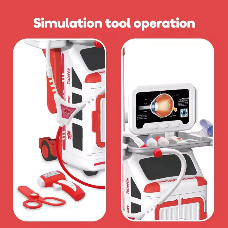 Pretend Play Operating Ambulance Medical Station Toys For Kids With ...